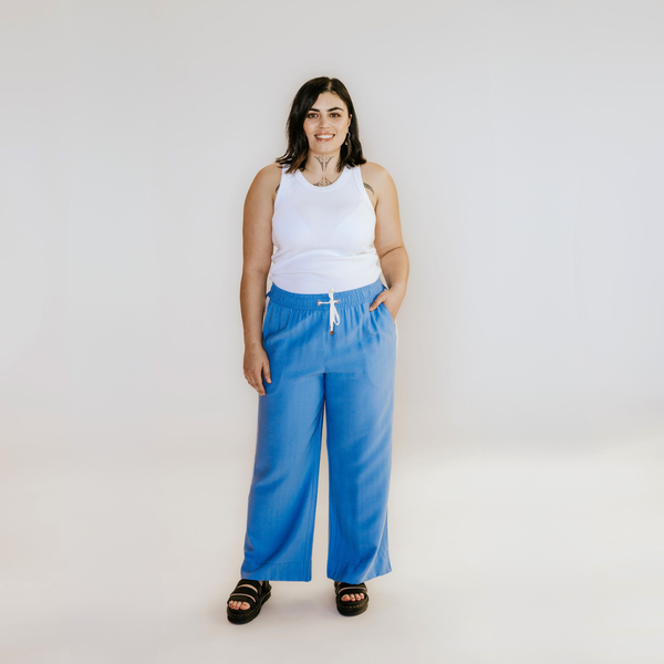 Indiana - Women's Wide Leg Pant || Pool Blue - William Bee