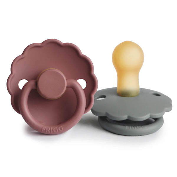 Daisy Pacifier French Grey/Woodchuck latex - William Bee